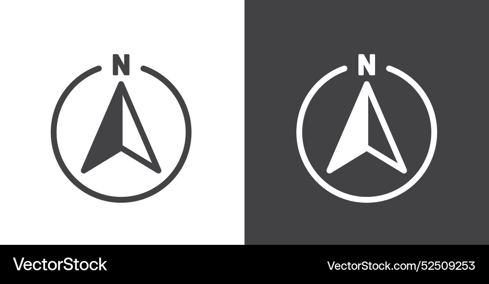 North icon Royalty Free Vector Image - VectorStock