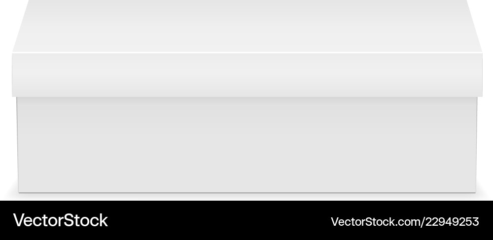 Shoe box mock up - front view Royalty Free Vector Image