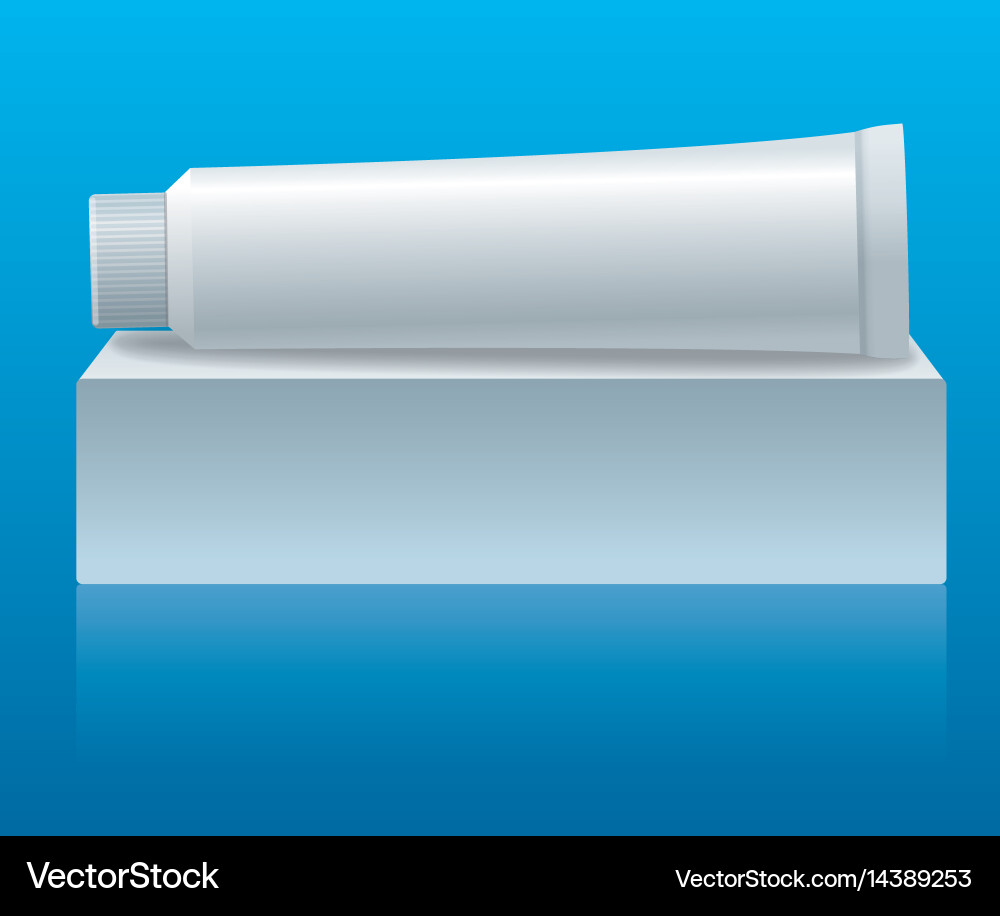 Toothpaste tube packaging Royalty Free Vector Image