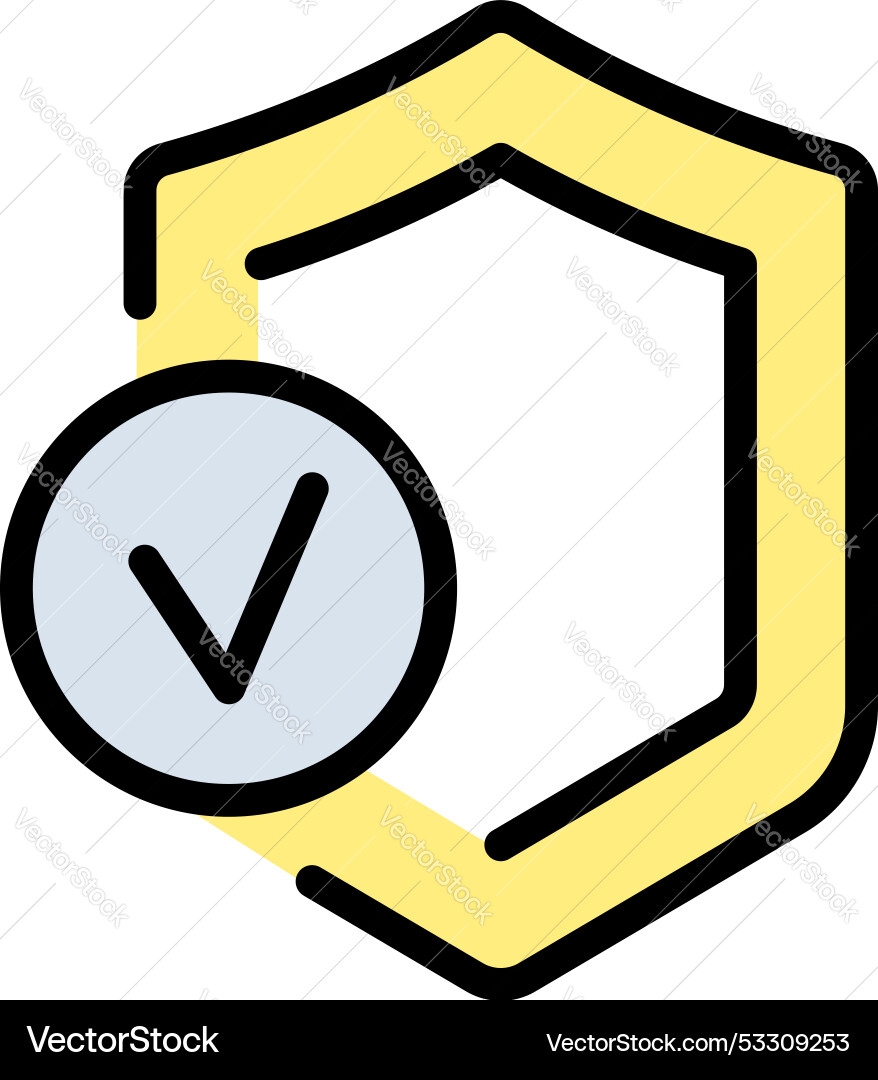Verified shield icon perfect for security Vector Image