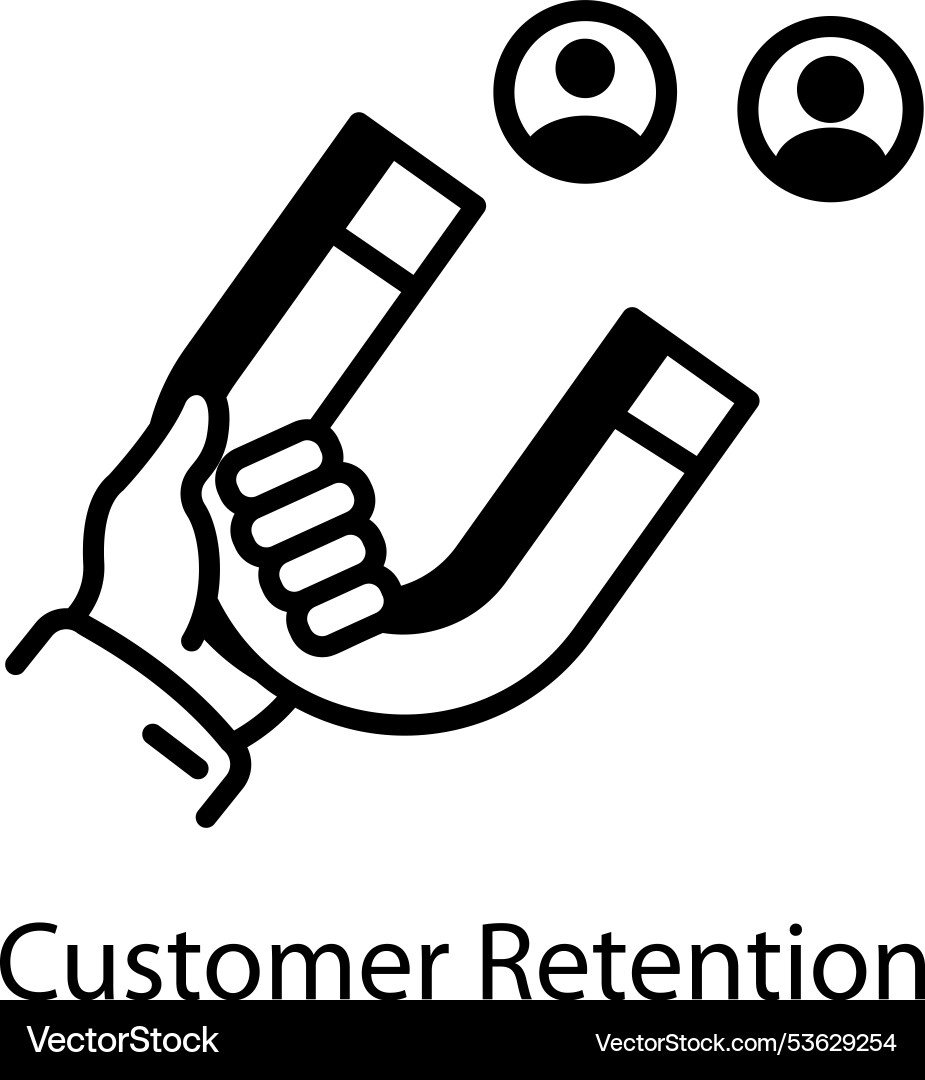 Customer retention Royalty Free Vector Image - VectorStock