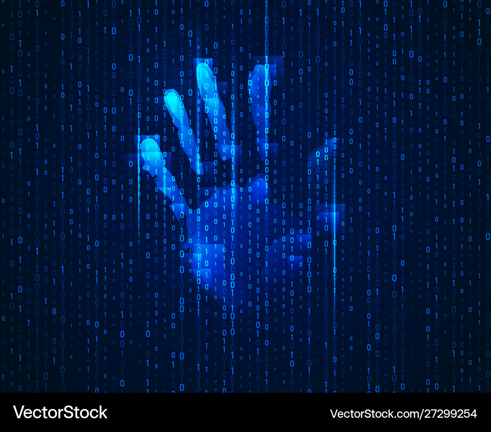 Cyber handprint Royalty Free Vector Image - VectorStock