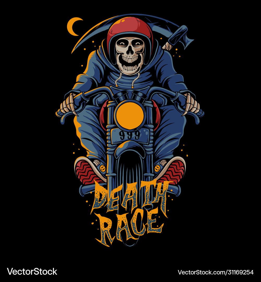 Death race Royalty Free Vector Image - VectorStock