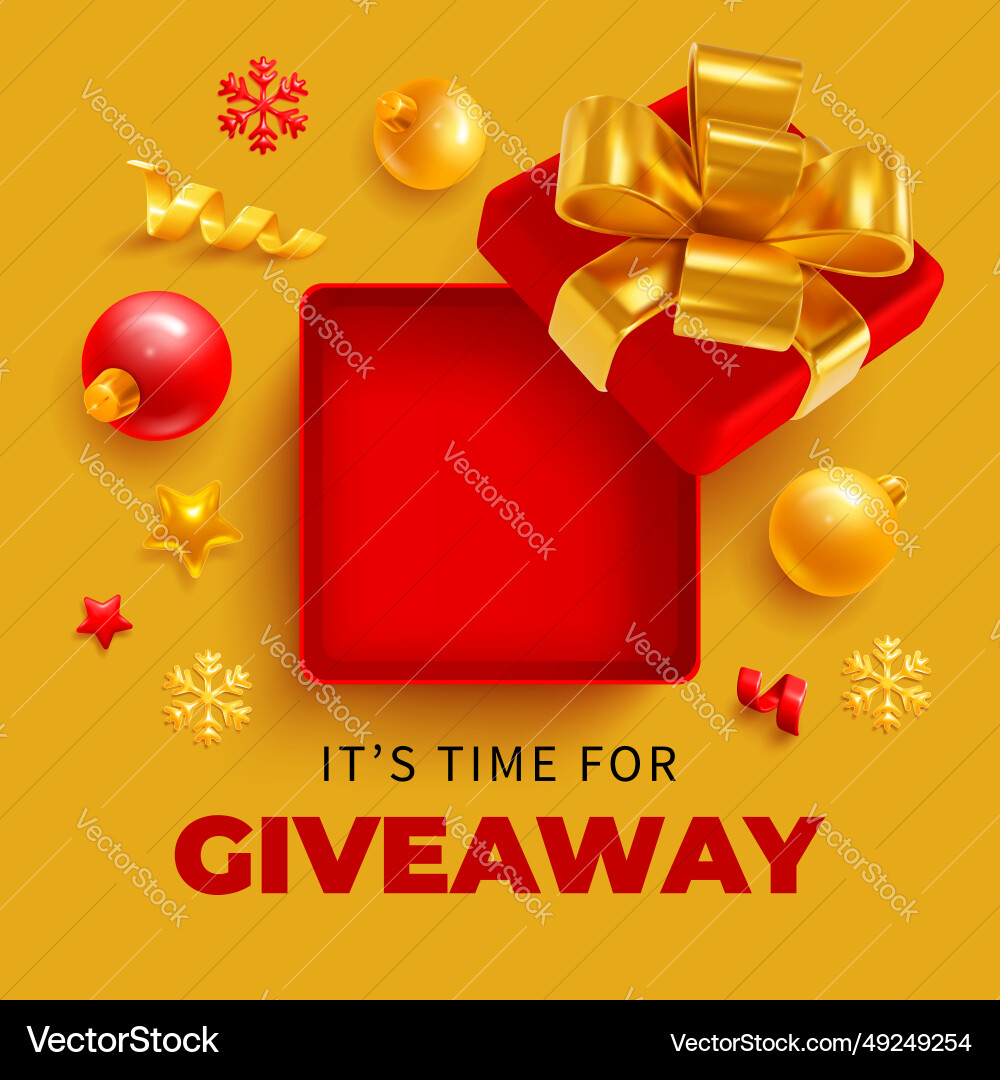 Giveaway banner template Royalty Free Vector Image