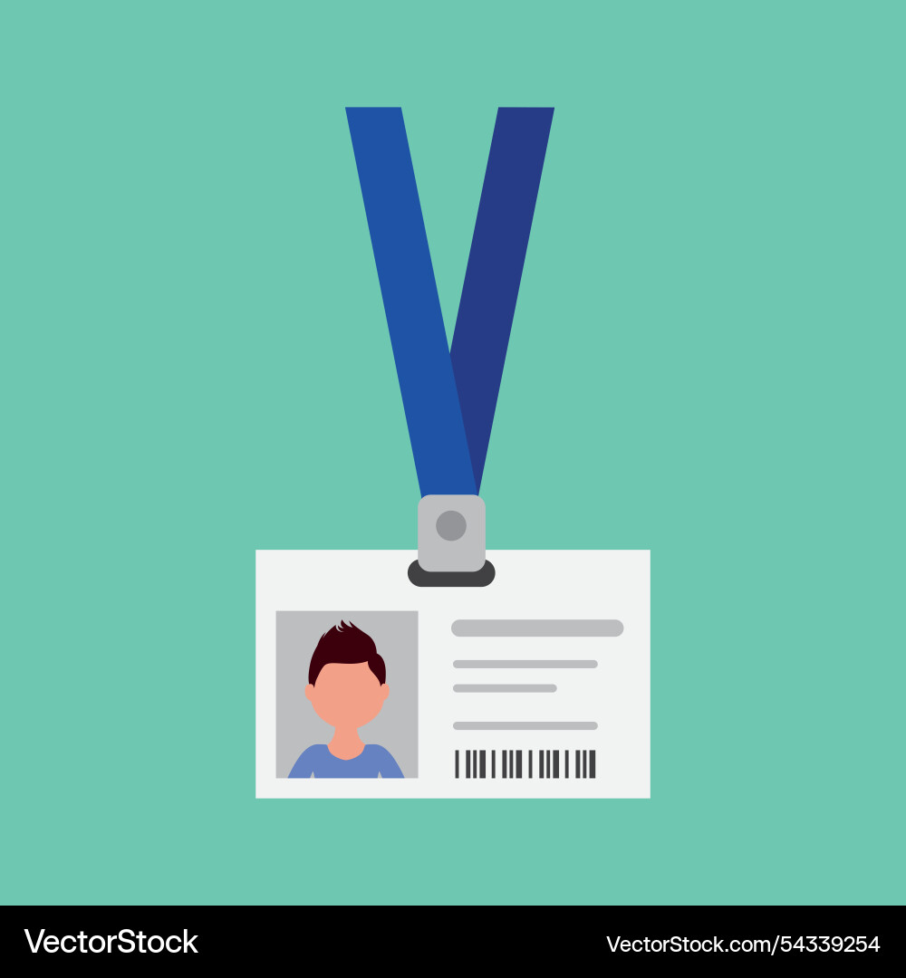 Identification card badge employee id Royalty Free Vector