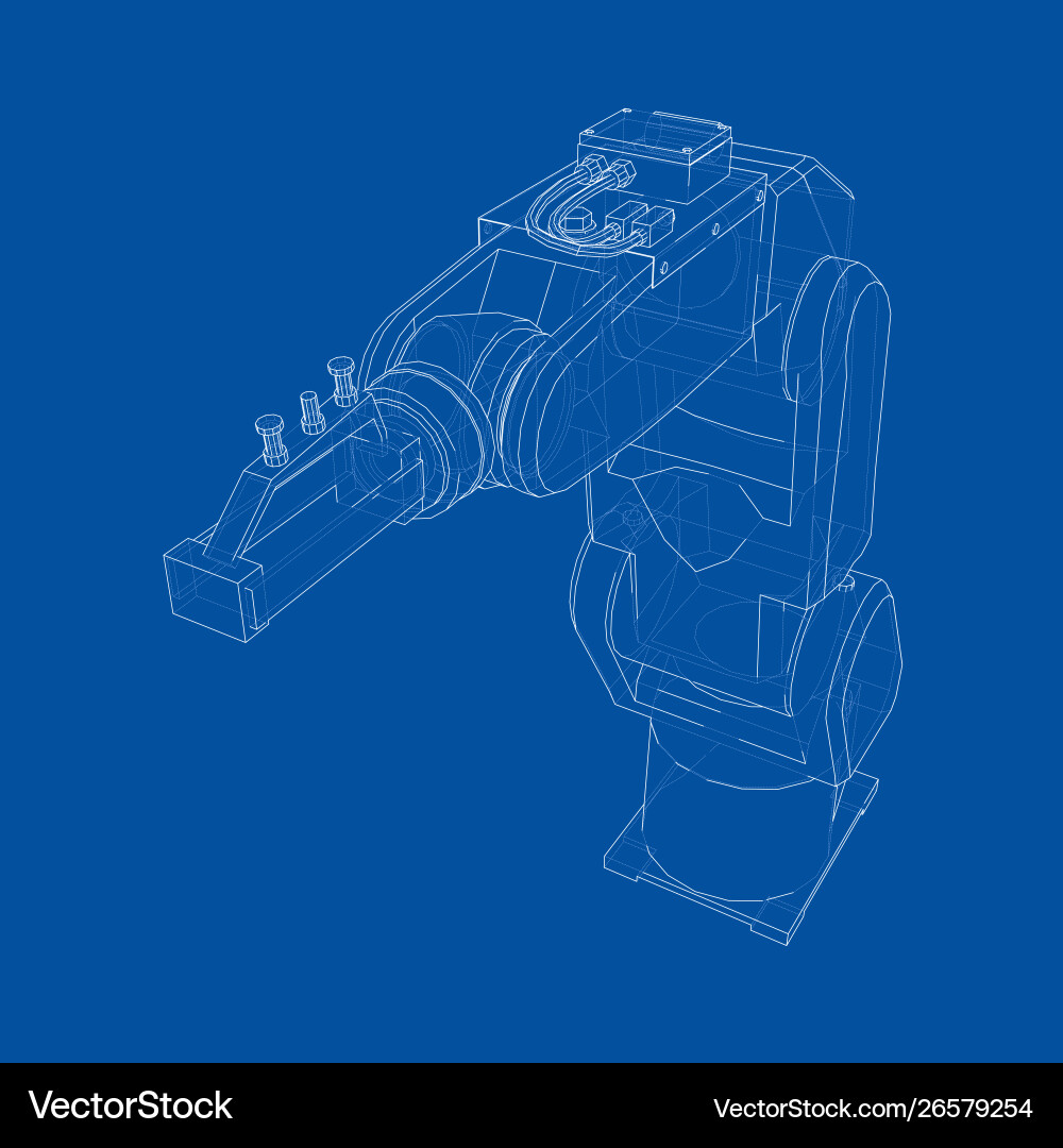 Industrial robot manipulator Royalty Free Vector Image