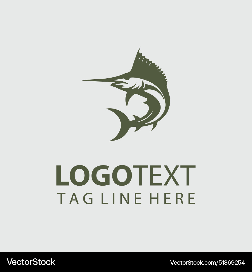 Marlin fish logo Royalty Free Vector Image - VectorStock