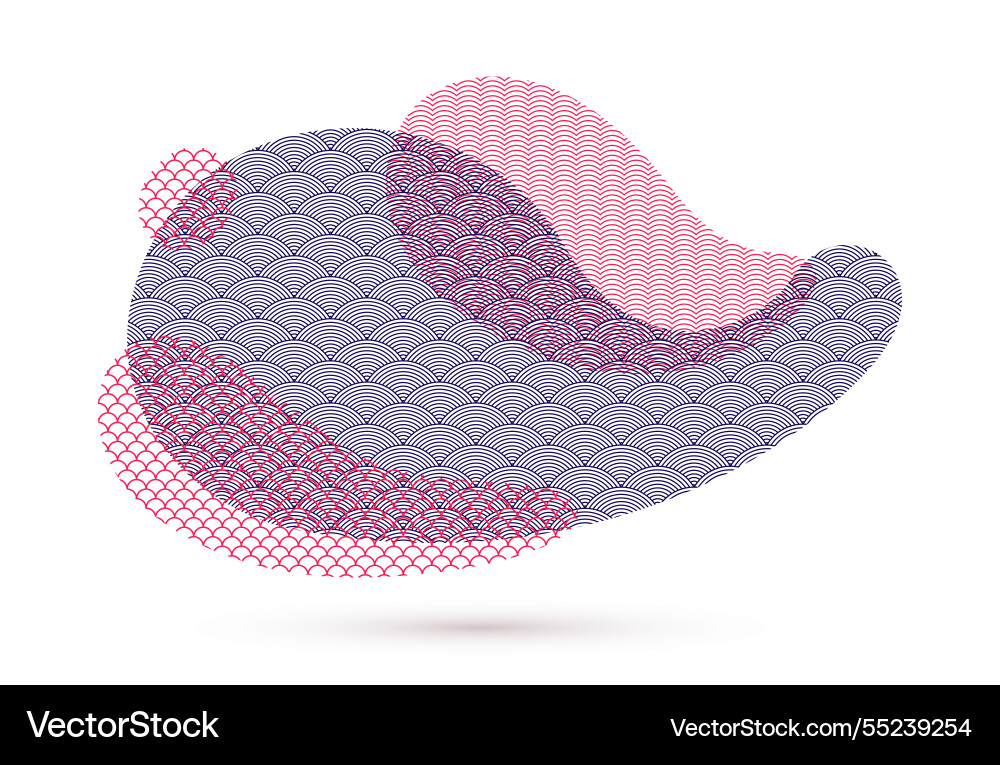 Oriental japanese style abstract fluid flow Vector Image