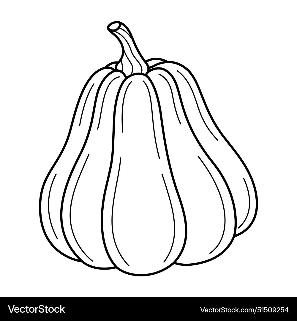 Pumpkin doodle icon art therapy coloring page Vector Image