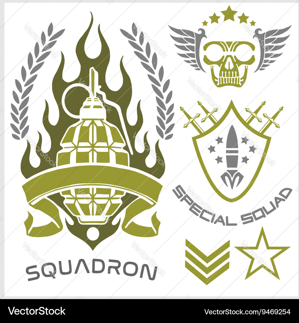 Special forces patch set Royalty Free Vector Image