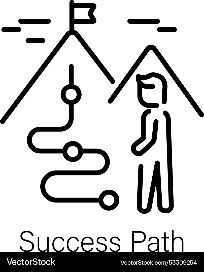 Success path Royalty Free Vector Image - VectorStock