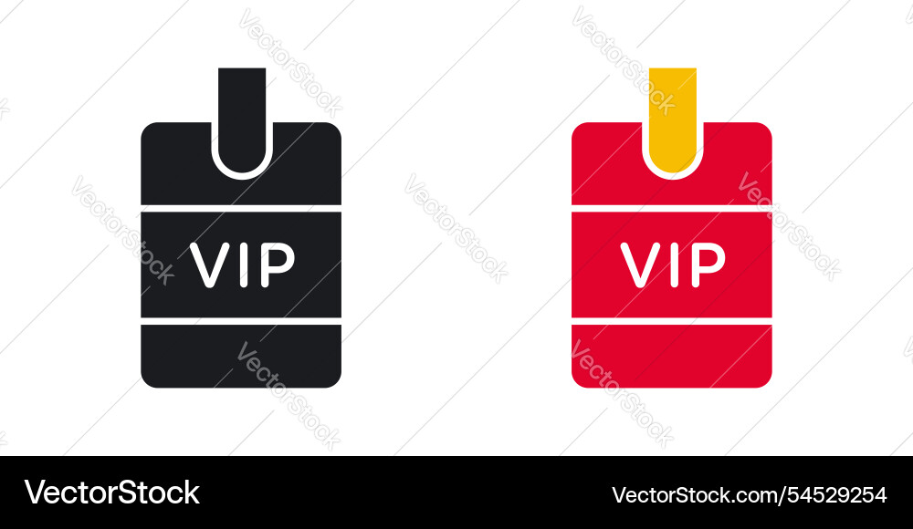 Vip neck tag icon Royalty Free Vector Image - VectorStock