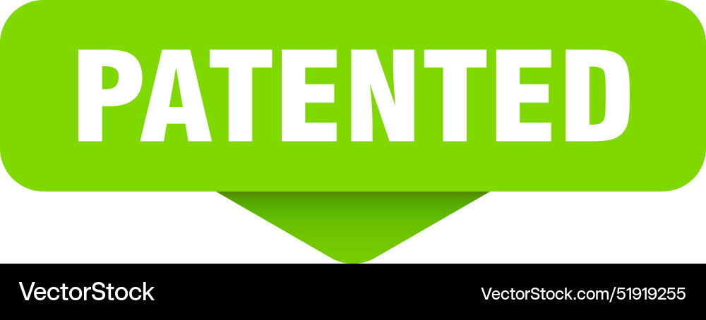 Patented sticker patented sign on transparent Vector Image