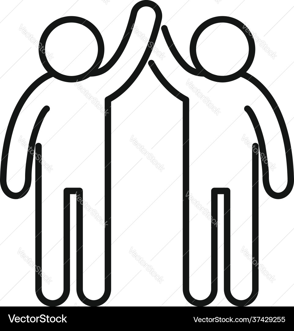 Socialization icon outline style Royalty Free Vector Image