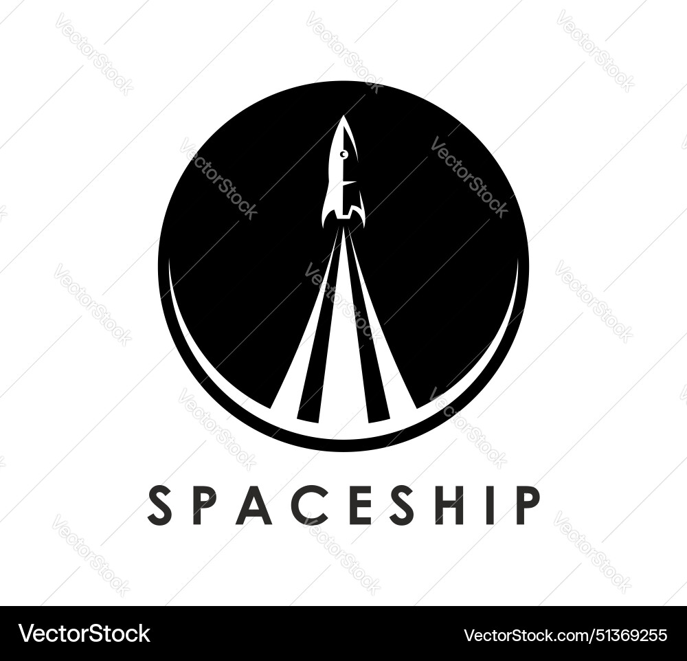 Spaceship icon of rocket ship launch spacecraft Vector Image