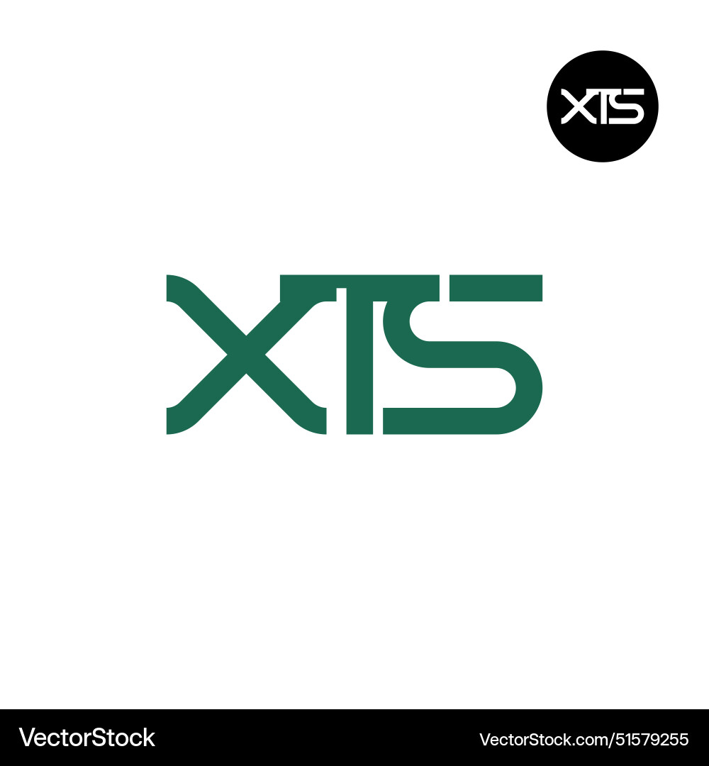 Xts logo letter monogram design Royalty Free Vector Image