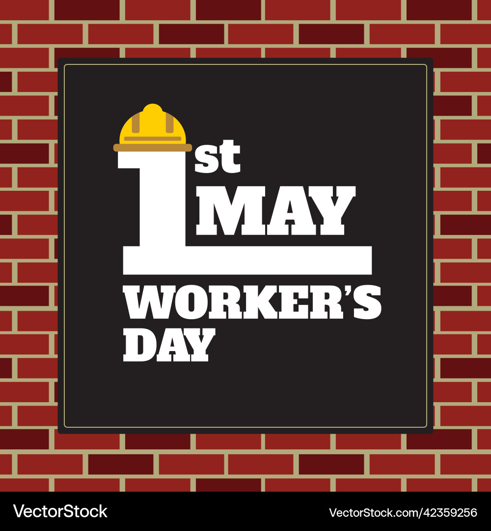 Banner design of workers day Royalty Free Vector Image