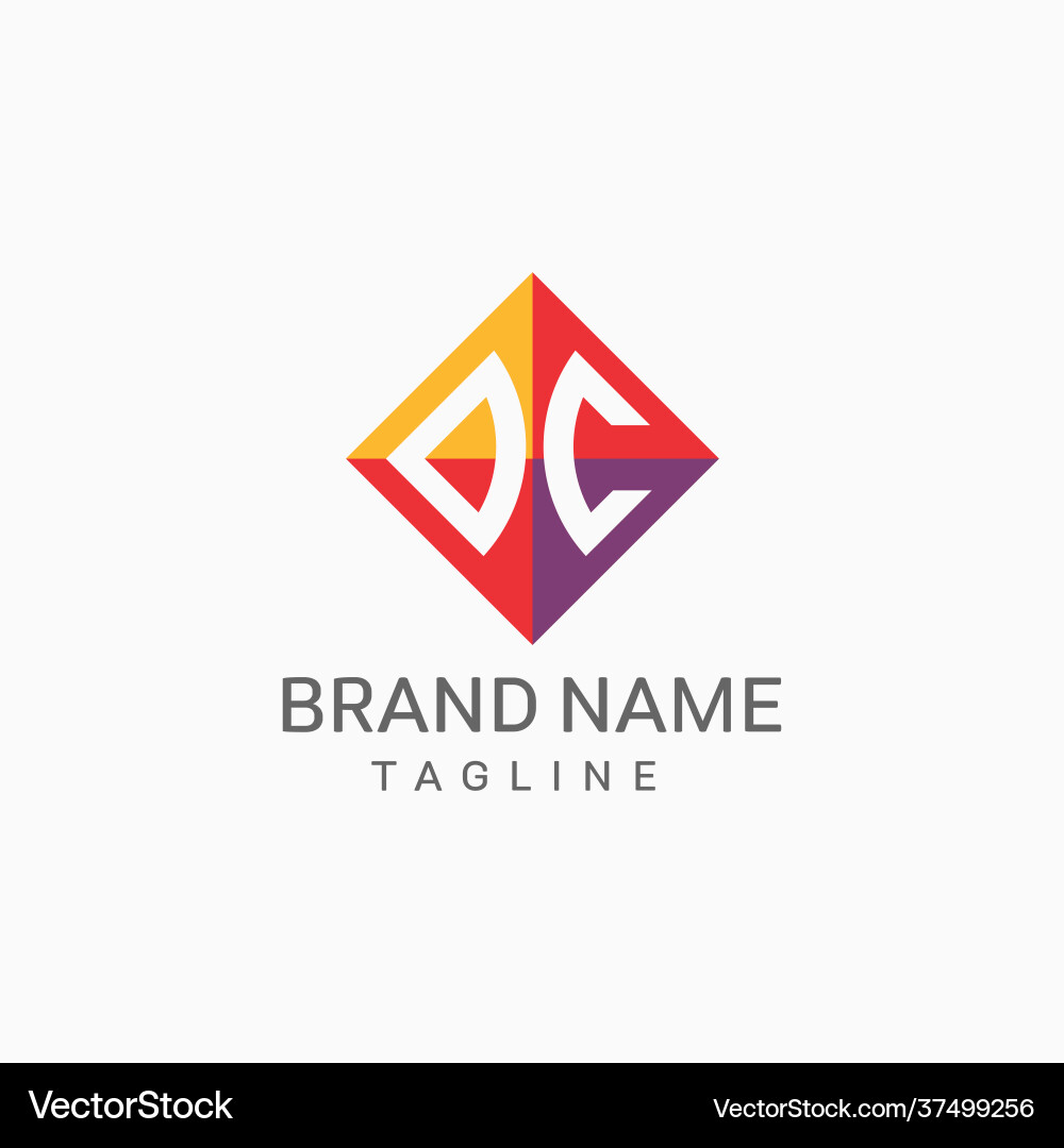 Dc letter monogram logo icon Royalty Free Vector Image