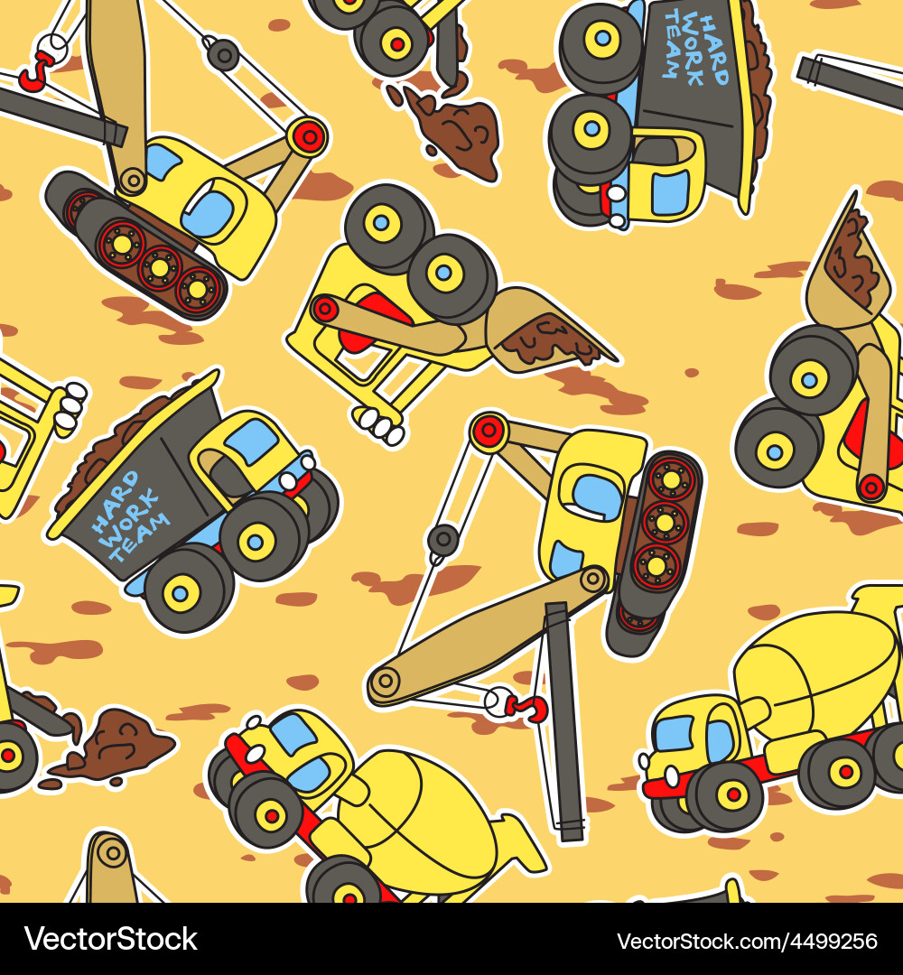 Hard work team seamless pattern Royalty Free Vector Image