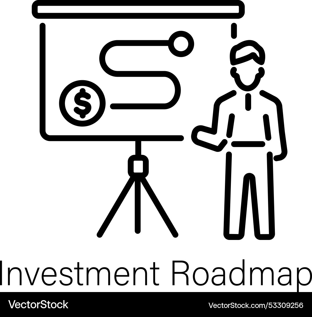 Investment roadmap Royalty Free Vector Image - VectorStock