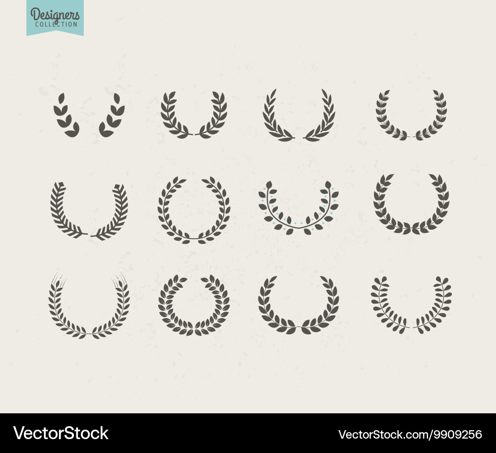 Laurel icon set Royalty Free Vector Image - VectorStock