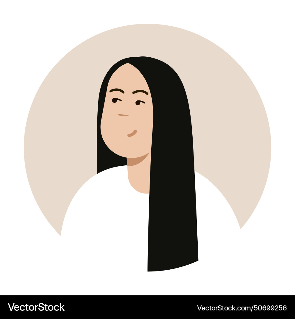 Modern circle avatar Royalty Free Vector Image