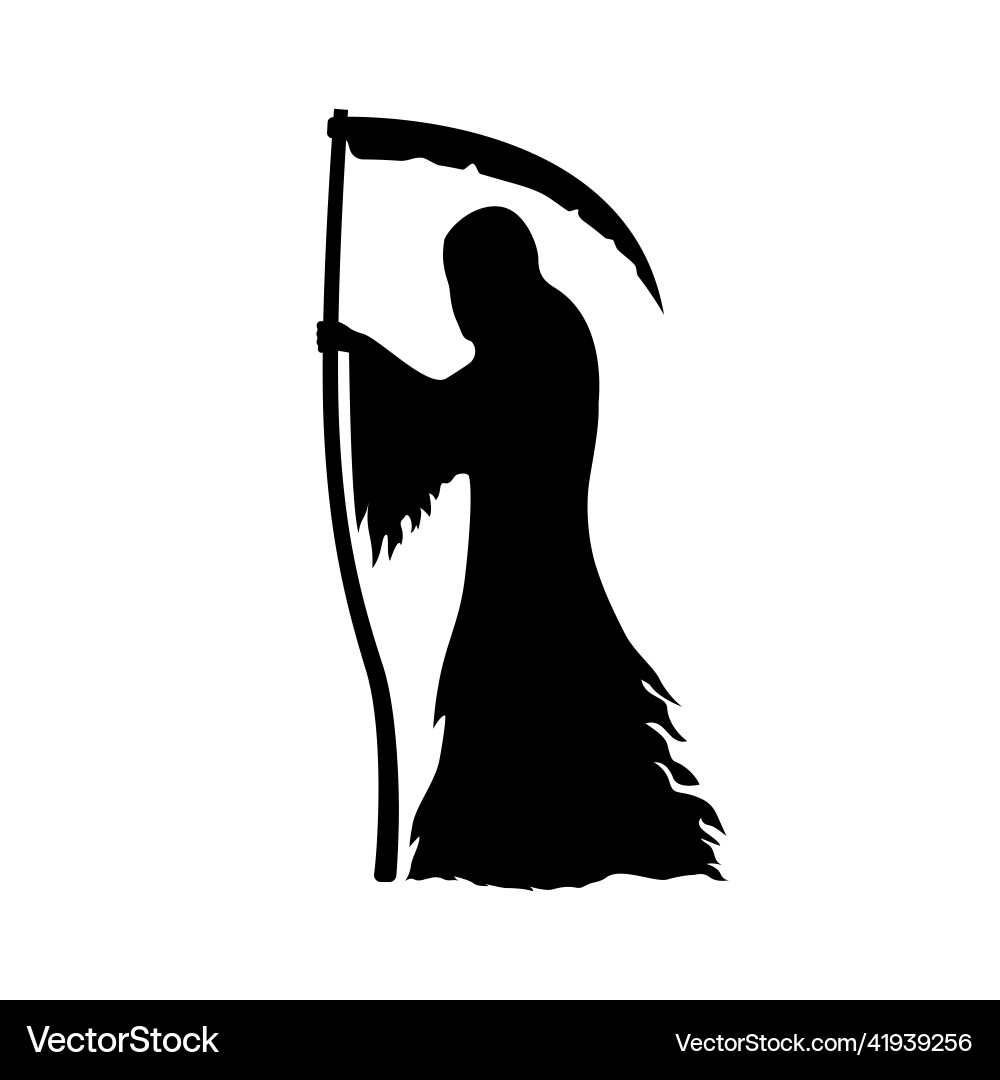Silhouette grim reaper Royalty Free Vector Image