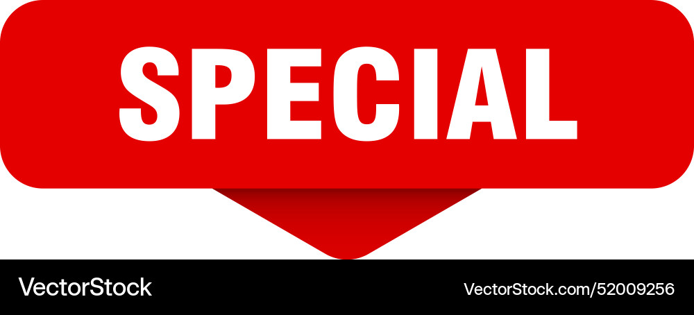 Special sticker sign on transparent Royalty Free Vector
