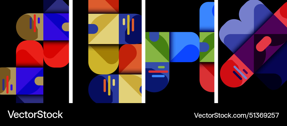 Balance movement geometric backgrounds poster Vector Image