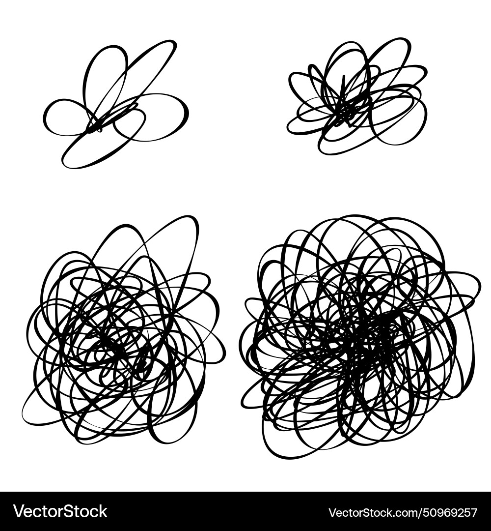 Chaos waved backdrops chaotic patterns on white Vector Image