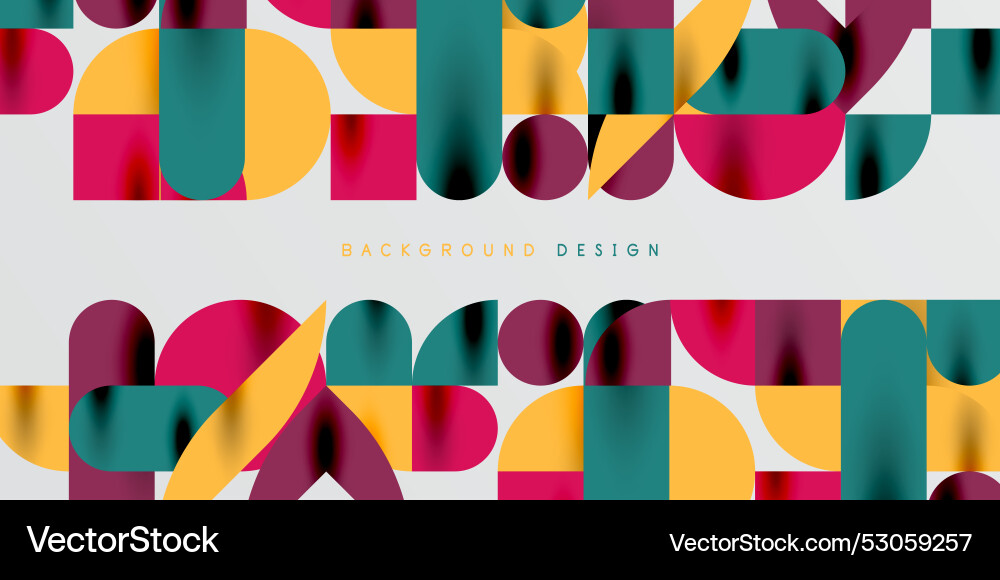 Circles semi squares and round shapes Royalty Free Vector