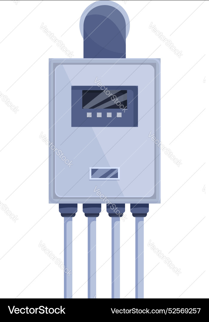 Electric meter measuring power consumption from Vector Image