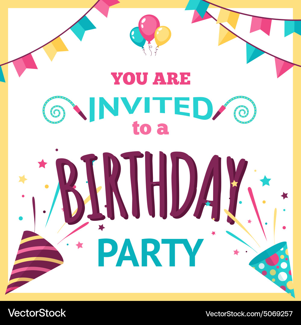 Party invitation Royalty Free Vector Image - VectorStock