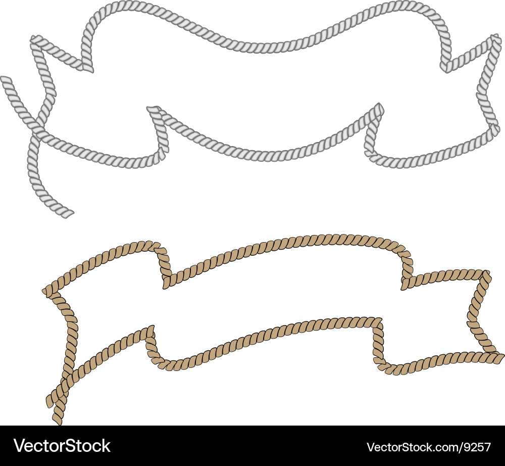 Rope frames Royalty Free Vector Image - VectorStock