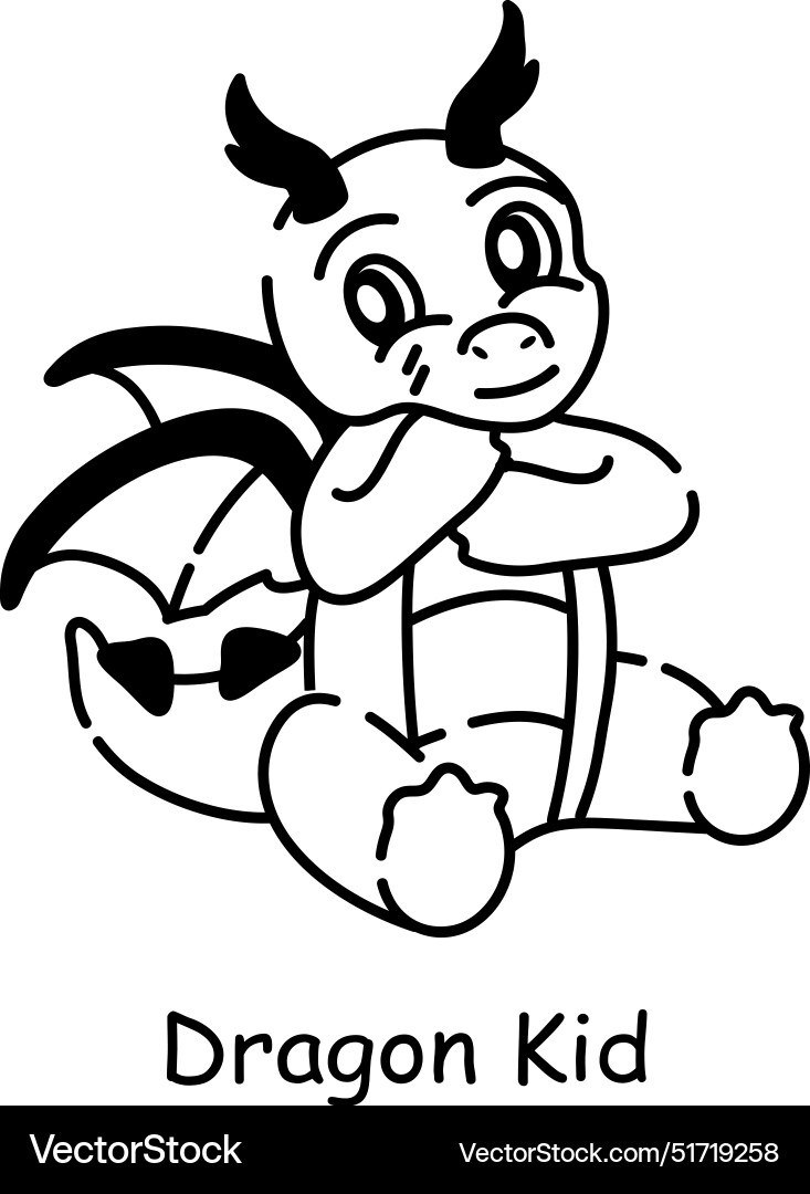 Dragon kid Royalty Free Vector Image - VectorStock