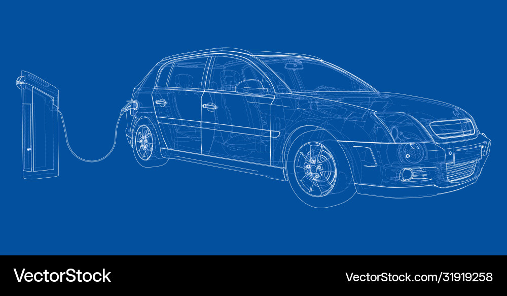 Electric Vehicle Charging Concept – Royalty-Free Vector | VectorStock