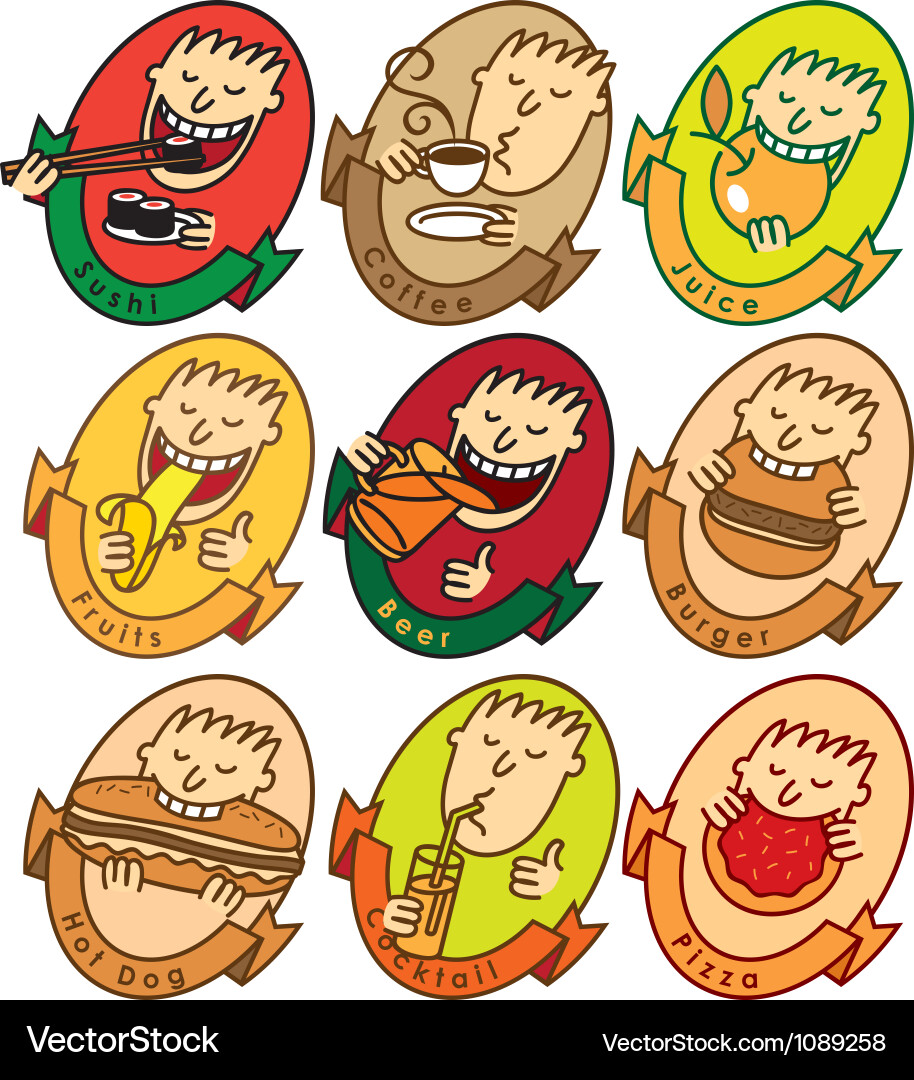 Funny faces Royalty Free Vector Image - VectorStock