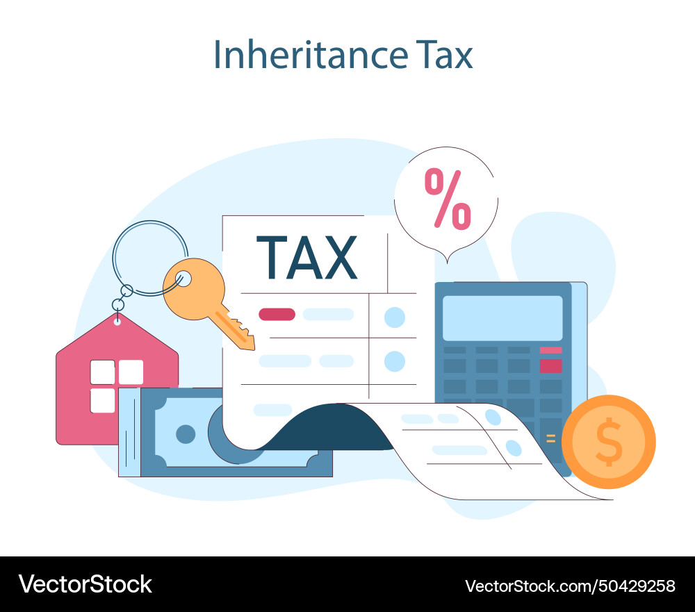 Inheritance tax an simplifying Royalty Free Vector Image
