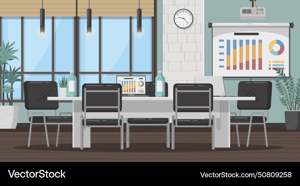 Meeting room cartoon Royalty Free Vector Image