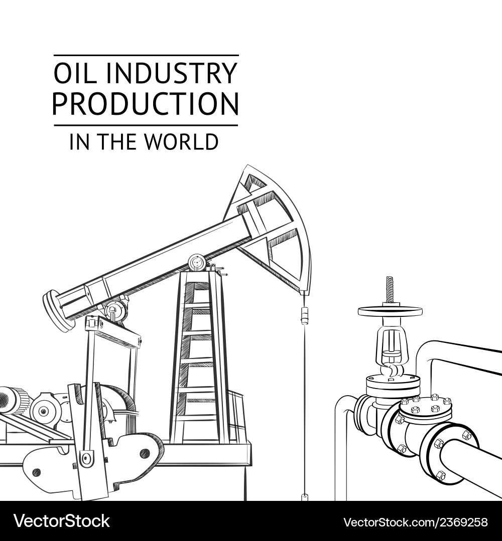Oil industry objects Royalty Free Vector Image