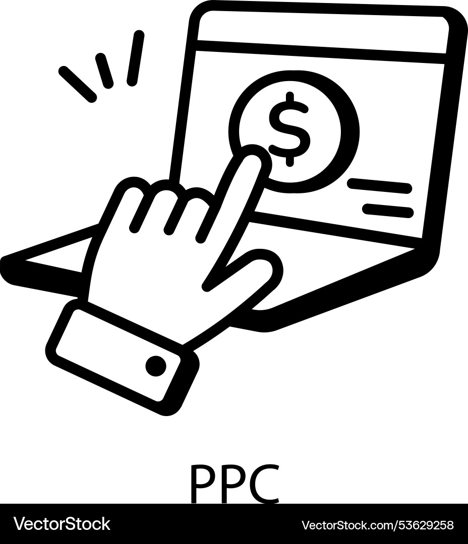 Ppc Royalty Free Vector Image - VectorStock
