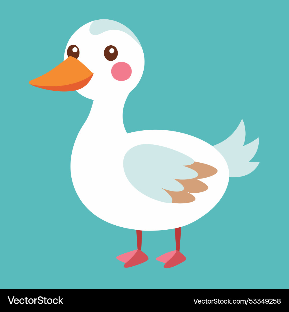 Print cute goose clipart Royalty Free Vector Image
