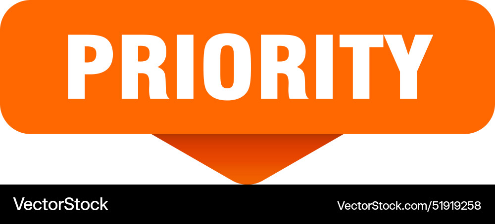Priority sticker priority sign on transparent Vector Image