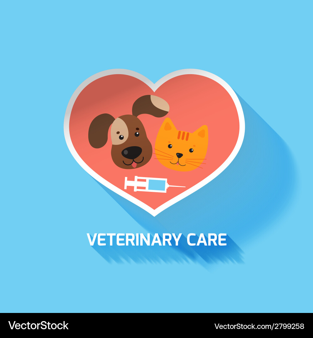 Veterinary heart symbol Royalty Free Vector Image