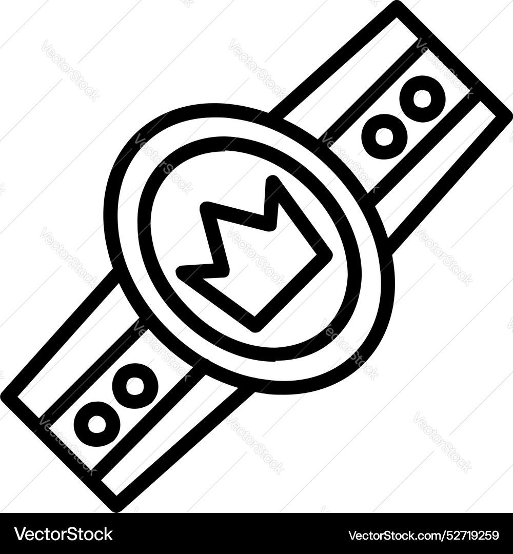 Champion belt line icon design Royalty Free Vector Image