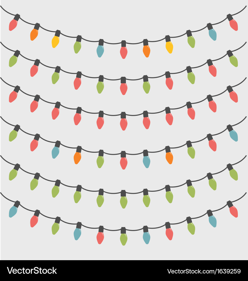 Christmas lights Royalty Free Vector Image - VectorStock