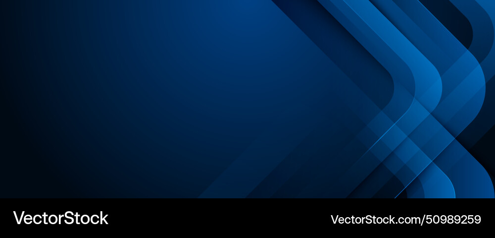 Dark blue abstract background with geometric Vector Image