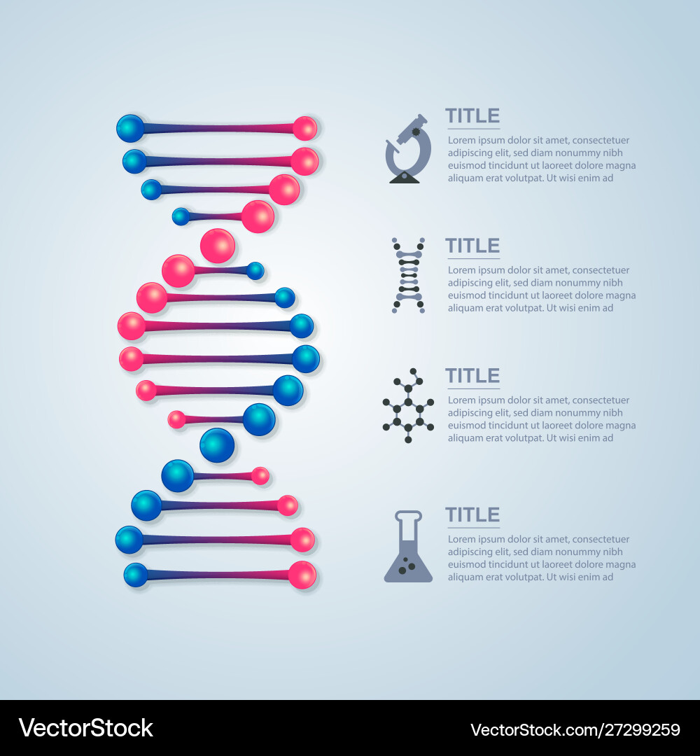 Dna info Royalty Free Vector Image - VectorStock