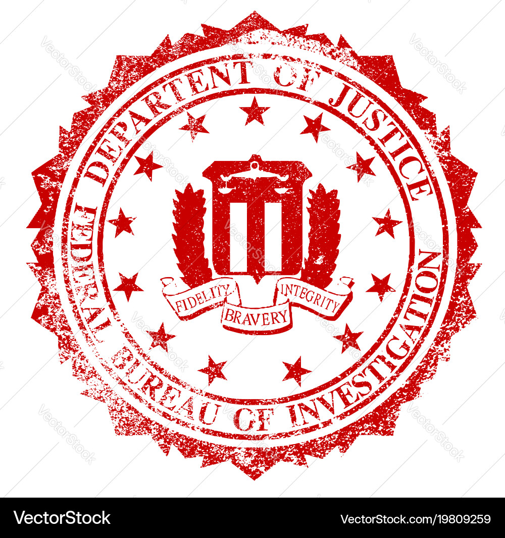 FBI Seal Rubber Stamp Royalty Free Vector Image