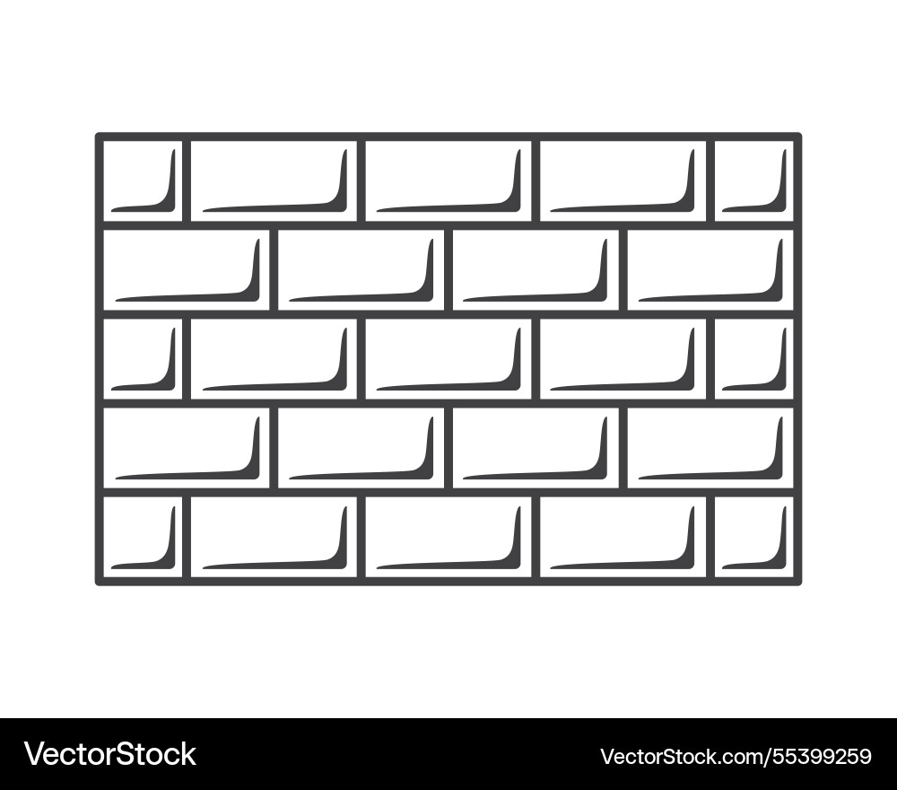 Floor tile outline icon isolated on white Vector Image